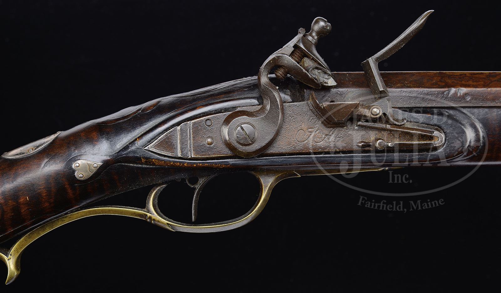 SIGNED AND RELIEF CARVED JOHN ARMSTRONG KENTUCKY RIFLE.