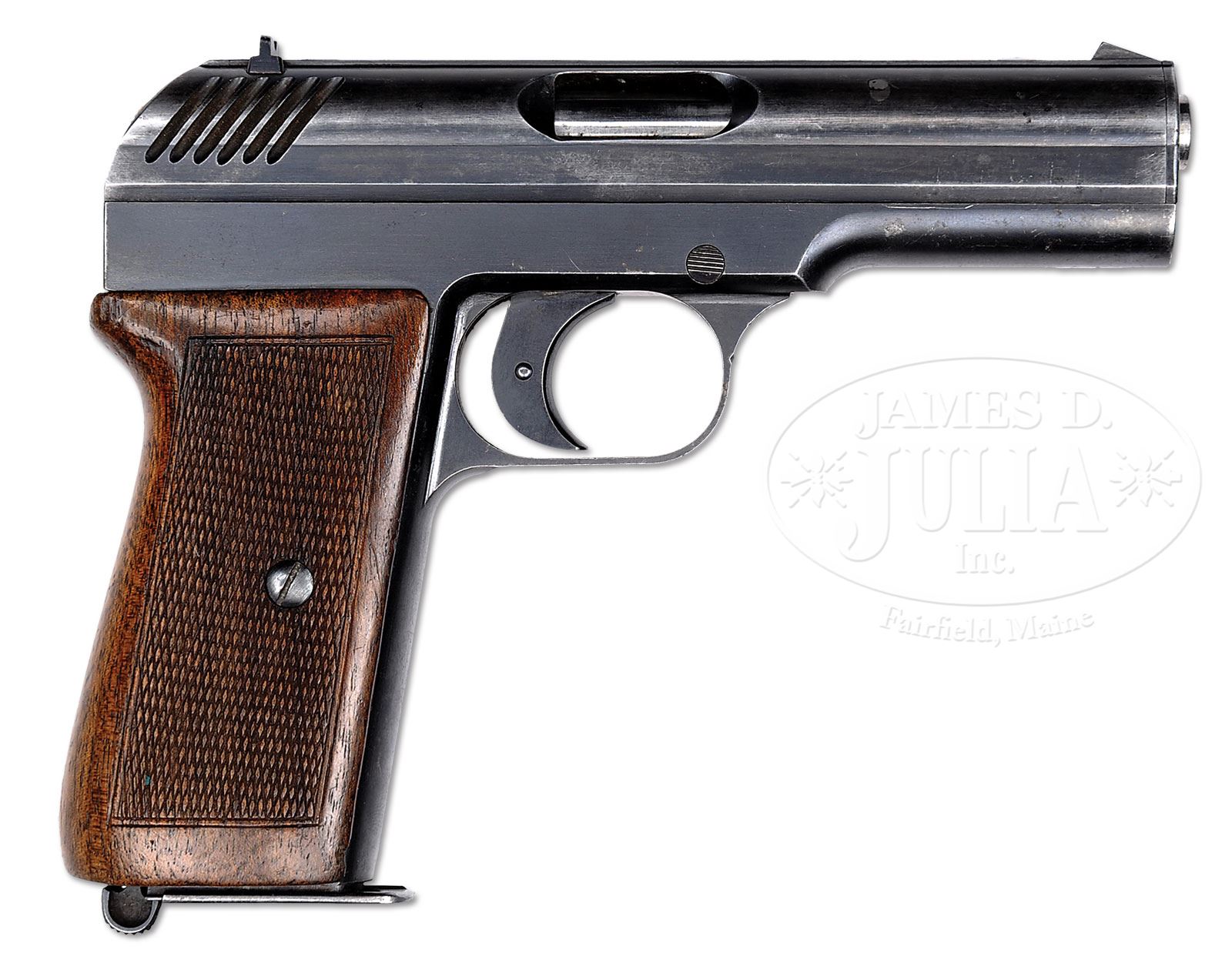 EXTRAORDINARY NICKL DESIGN MAUSER M1916/22 PROTOTYPE PISTOL, 9MM NICKL.