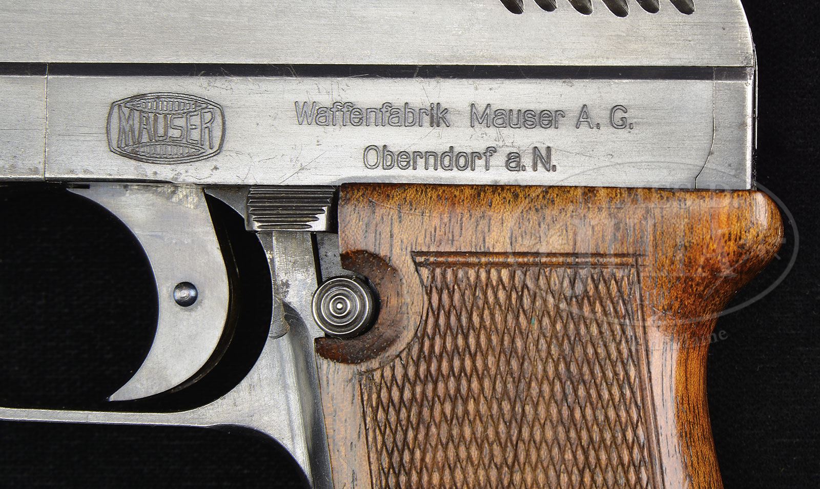 EXTRAORDINARY NICKL DESIGN MAUSER M1916/22 PROTOTYPE PISTOL, 9MM NICKL.