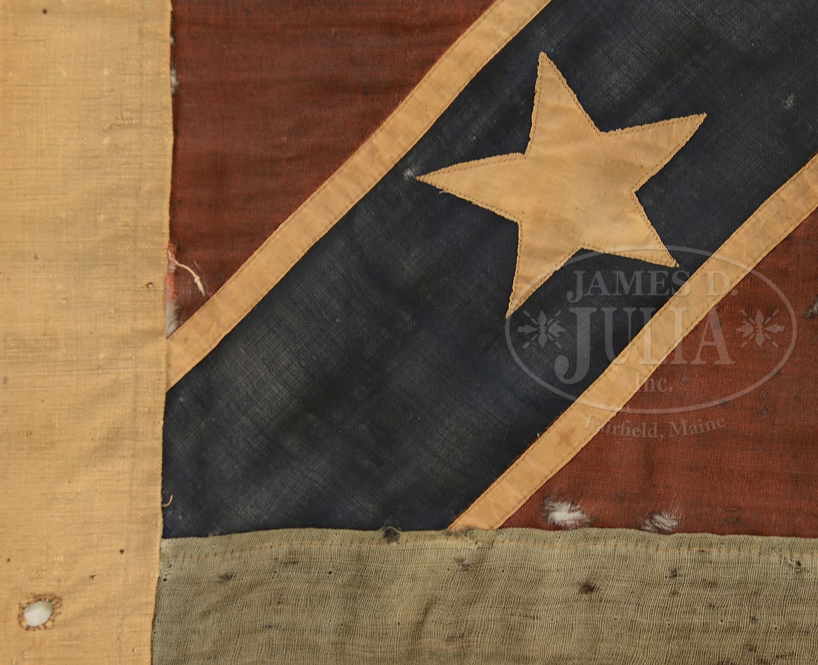 FINE & HISTORIC ARMY OF NORTHERN VIRGINIA BATTLE FLAG CARRIED BY TUCKER ...