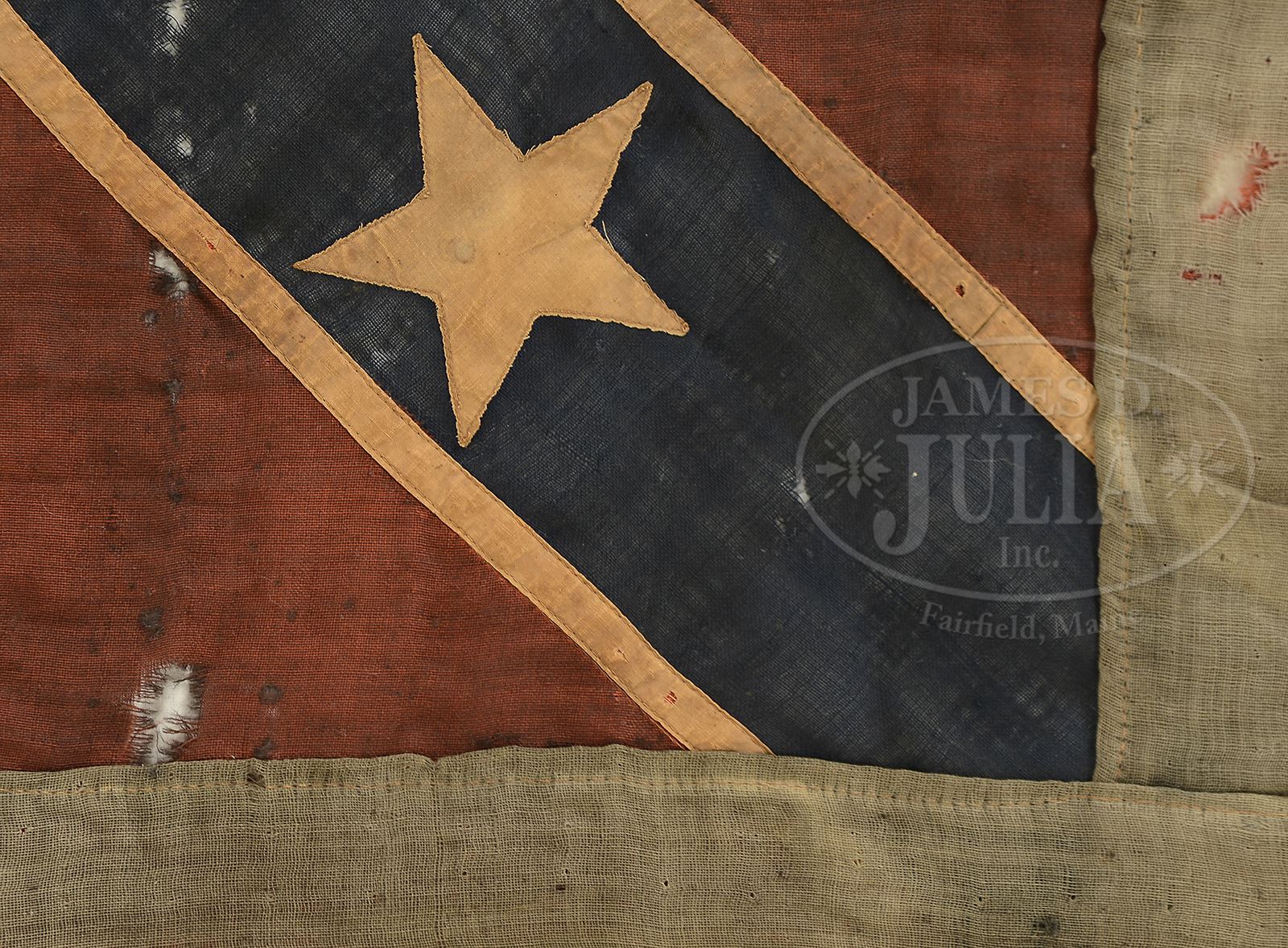 FINE & HISTORIC ARMY OF NORTHERN VIRGINIA BATTLE FLAG CARRIED BY TUCKER ...