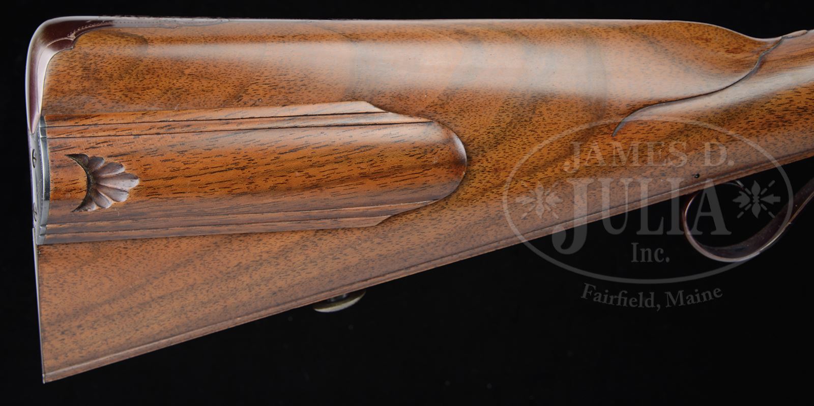 CONTEMPORARY GERMAN JAEGER FLINTLOCK RELIEF CARVED RIFLE BY M. HAYES.