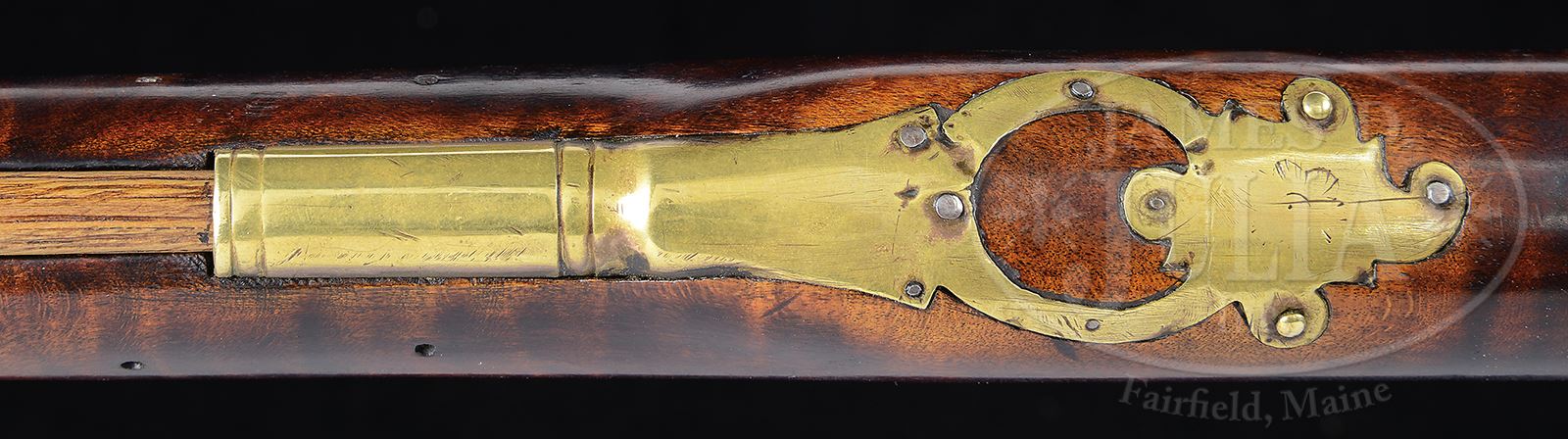 CURLY MAPLE FLINTLOCK KENTUCKY RIFLE BY SOLOMON WARD OF JAMESTOWN NORTH ...