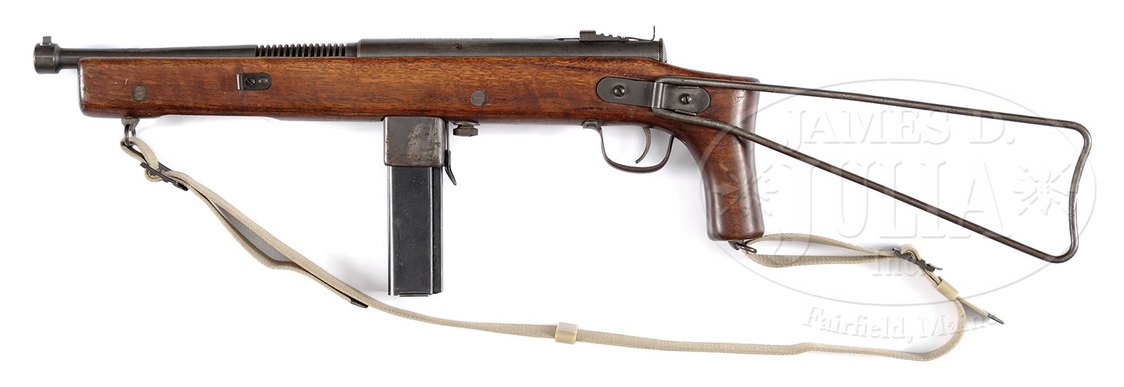 DESIRABLE H & R REISING MODEL 55 FOLDING STOCK MACHINE GUN (CURIO & RELIC)