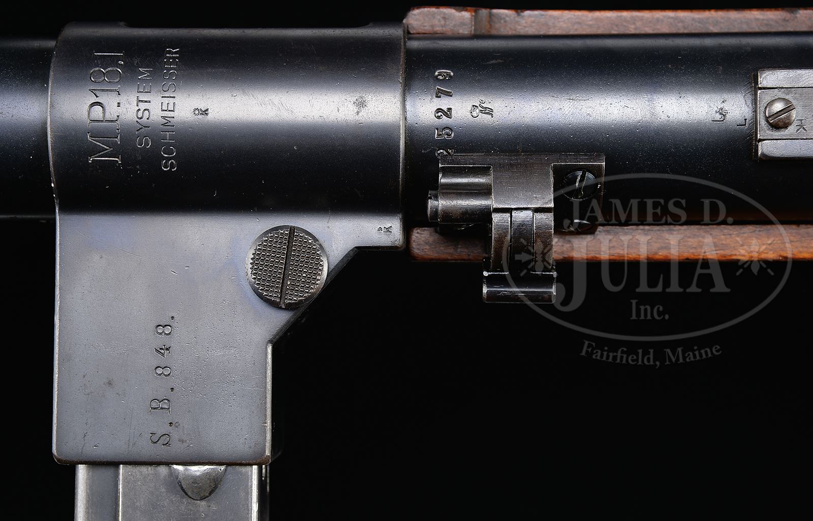 GERMAN POLICE ISSUED BERGMANN MP 18.1 SUB MACHINE GUN (CURIO & RELIC).