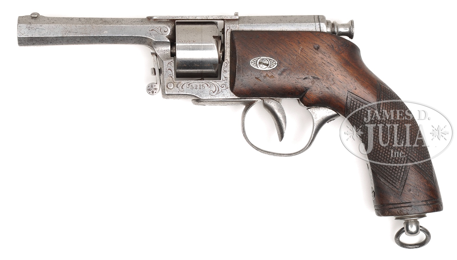 UNUSUAL DREYSE NEEDLEFIRE REVOLVER, LIGHTLY ENGRAVED, WITH LOADER.