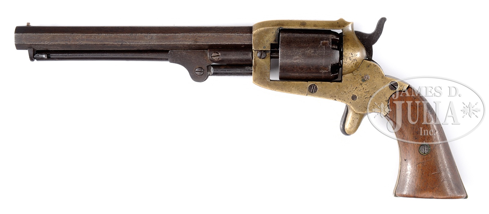 EXTREMELY RARE COFER PORTSMOUTH, VIRGINIA, PERCUSSION CONFEDERATE REVOLVER.
