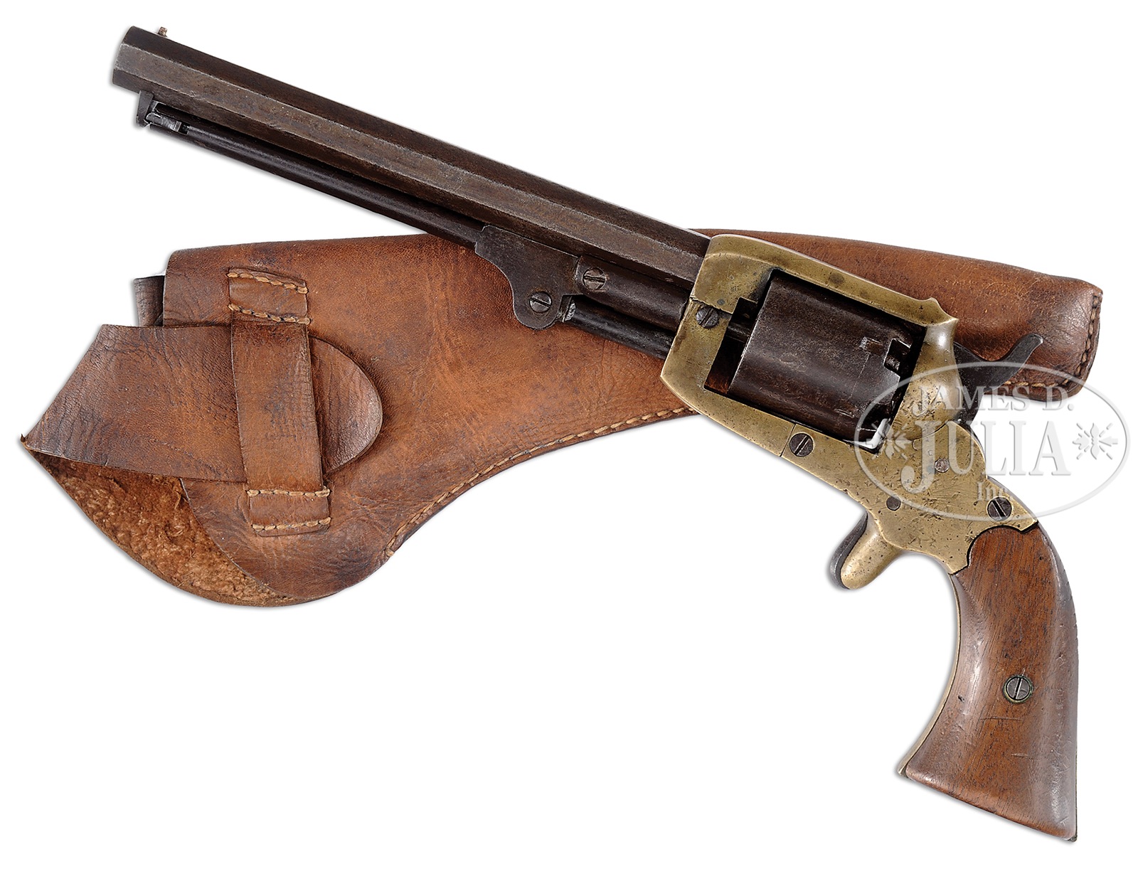 EXTREMELY RARE COFER PORTSMOUTH, VIRGINIA, PERCUSSION CONFEDERATE REVOLVER.