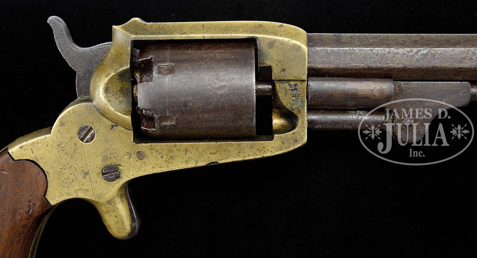 EXTREMELY RARE COFER PORTSMOUTH, VIRGINIA, PERCUSSION CONFEDERATE REVOLVER.