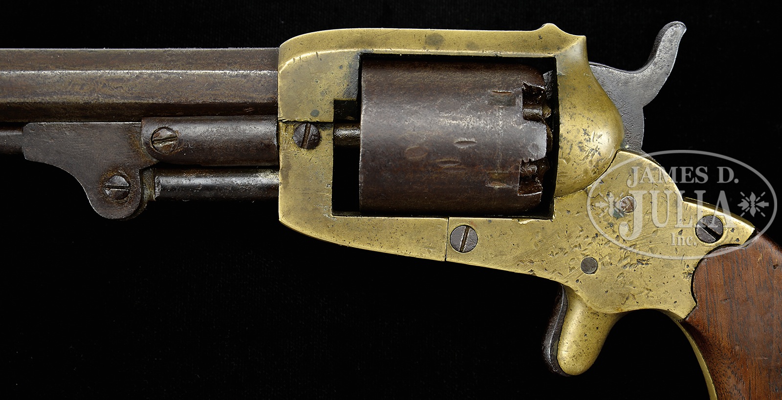 EXTREMELY RARE COFER PORTSMOUTH, VIRGINIA, PERCUSSION CONFEDERATE REVOLVER.