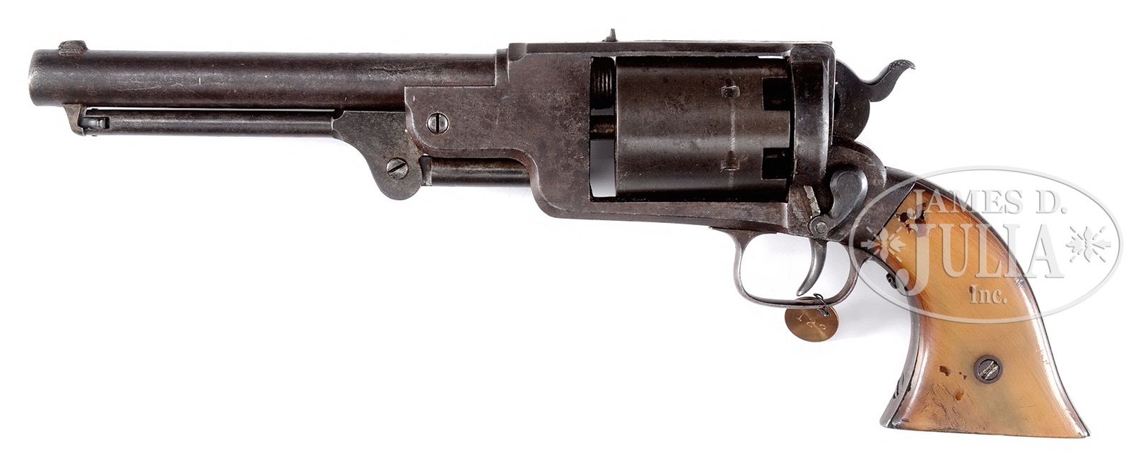 EXTRAORDINARILY RARE AND UNIQUE “SISTERDALE TEXAS” DRAGOON ARMY REVOLVER.