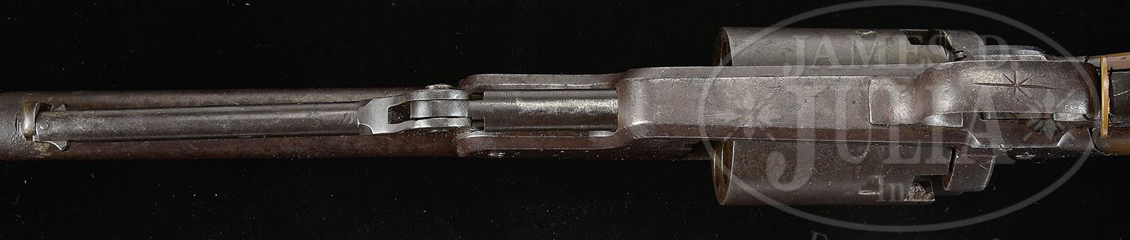 EXTRAORDINARILY RARE AND UNIQUE “SISTERDALE TEXAS” DRAGOON ARMY REVOLVER.