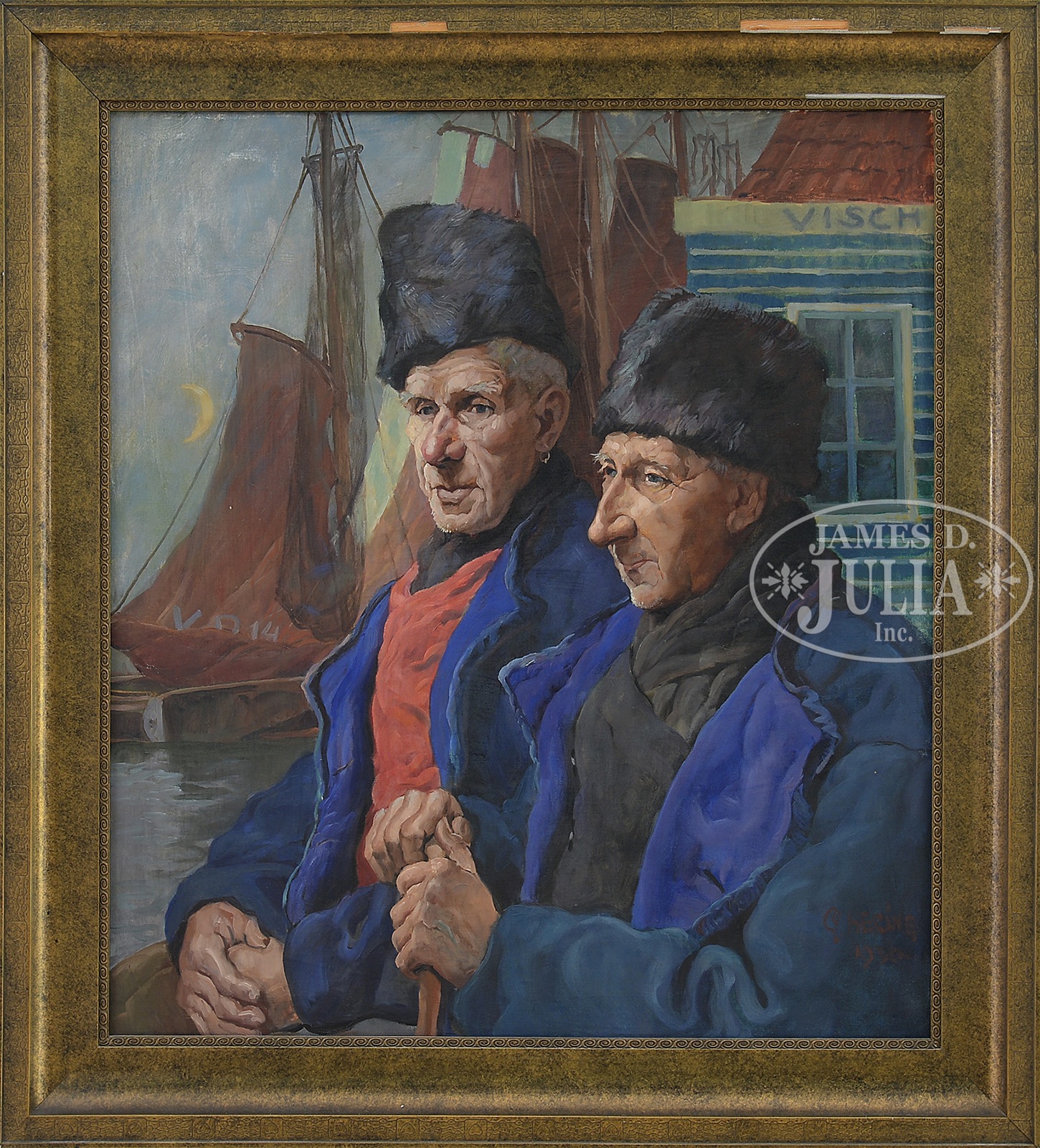 GEORG WILHELM RICHARD HERING (Netherlands, 1884-1936) “TWO VOLENDAM ...