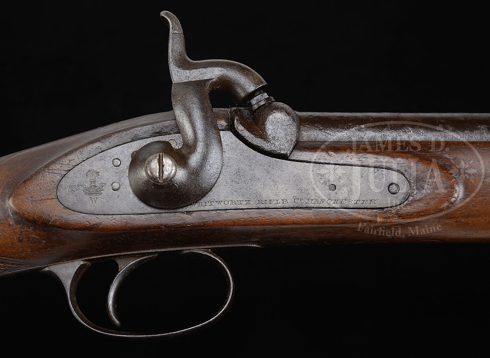 EXTREMELY RARE CONFEDERATE SCOPED 2ND QUALITY WHITWORTH RIFLE.