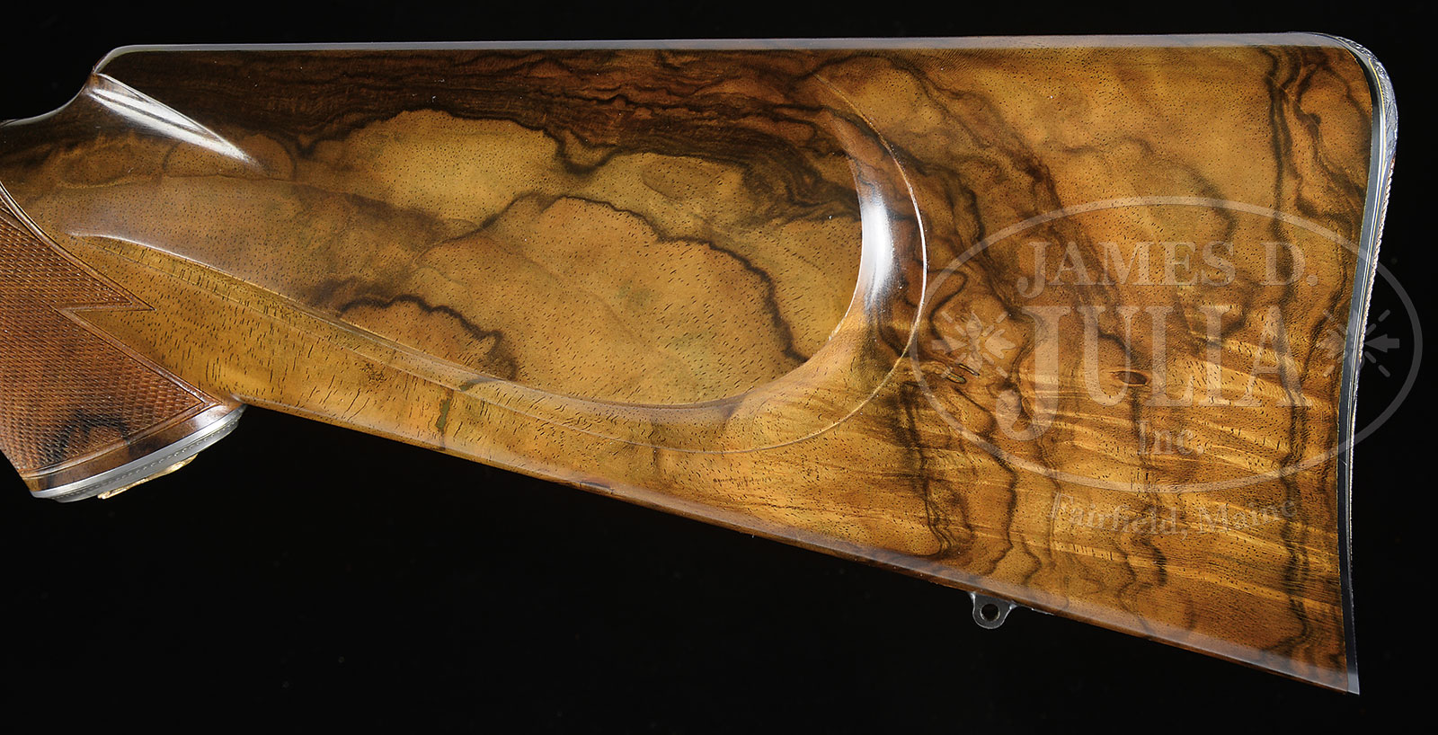 INCREDIBLE RELIEF GOLD INLAID RUGER NO. 1 CUSTOM ENGRAVED AND STOCKED ...