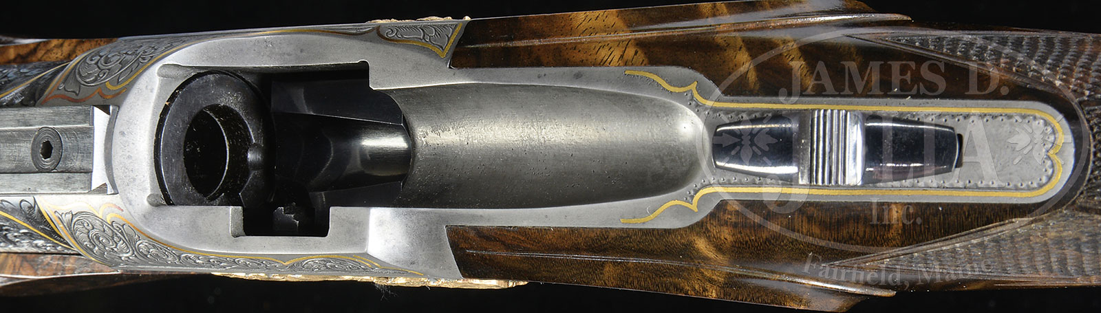 INCREDIBLE RELIEF GOLD INLAID RUGER NO. 1 CUSTOM ENGRAVED AND STOCKED ...