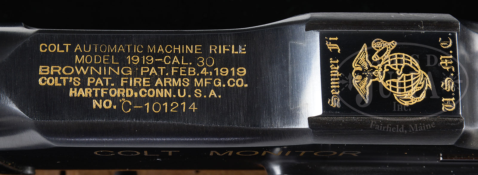 ABSOLUTELY FANTASTIC EXCEEDINGLY RARE COLT MONITOR MACHINE GUN U.S.M.C ...